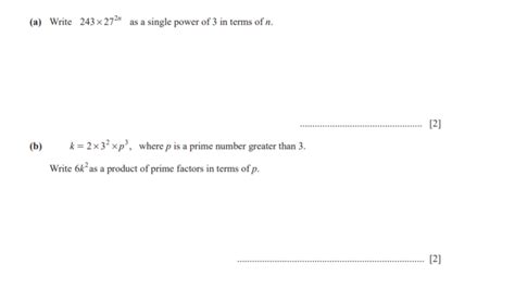 Prime Factorisation Past Paper Questions For Igcse Cambridge 0580