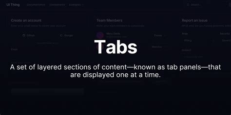 Tabs Ui Thing