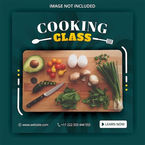 Premium Vector Cooking Class For Social Media Posts And Ads Templates