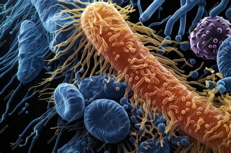 Premium Ai Image Detailed Macro Imagery Of Diverse Bacteria Forms Via