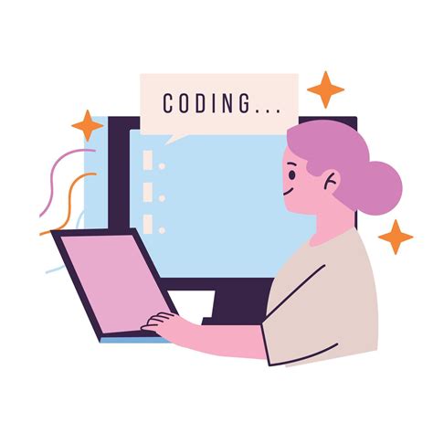 Coding On Computer Illustration 41265684 Vector Art At Vecteezy