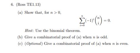 Solved A Show That For N I N I Ni Hint Use Chegg Com