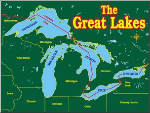 All The Great Lakes Labeled