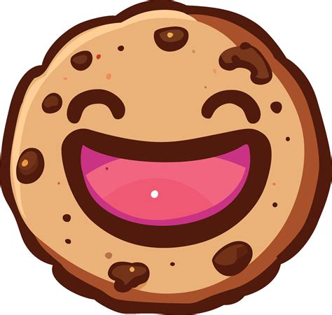 Happy Cookie Cartoon Vector Illustration Cookie Smiley Face Cookie With A Happy Face Cartoon