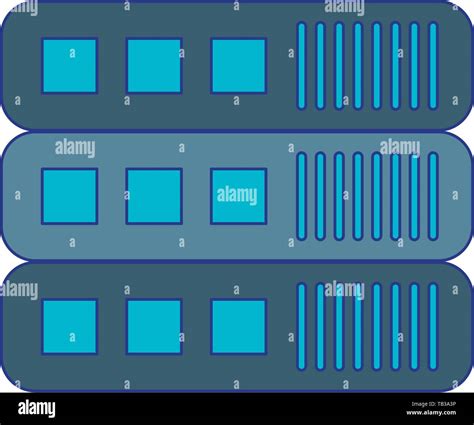 Database Server Technology Symbol Isolated Blue Lines Stock Vector Image And Art Alamy