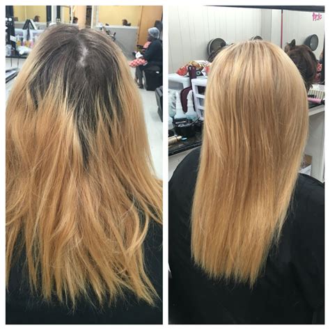 Before And After Color By Brooke Cannon Platinum Blonde Long Hair