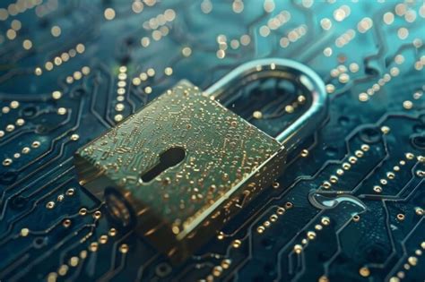 Premium Photo Padlock Securing Circuit Board Generative Ai