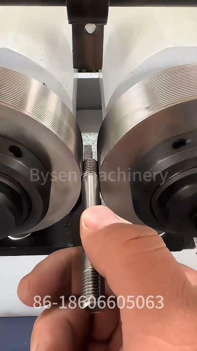 Test Bm12 Model Small Type Thread Rolling Machine For Steel Rod Youtube