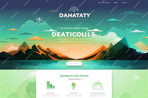 Light Style Data Analytics Landing Page Premium Ai Generated Vector