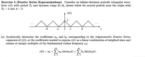 Solved Exercise 5 Fourier Series Representations Consider An