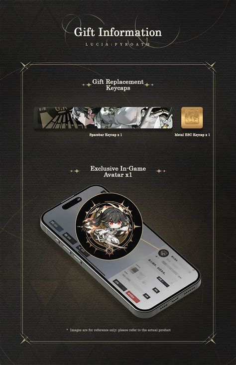 Official Punishing Gray Raven Lucia Pyroath Wireless Keyboard Acgn Merch Shop