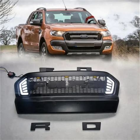 Pcs Front Grille Grill Drl Refit For Ford Ranger T Pickup Raptor My