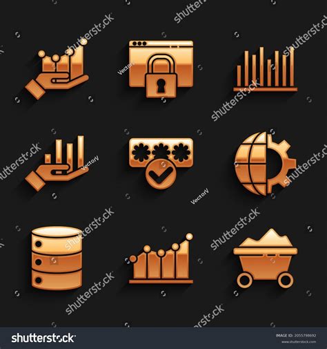 Set Password Protection Pie Chart Infographic Stock Vector Royalty Free Shutterstock