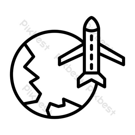 Travel Icon Vector Line Png Images Ai Free Download Pikbest