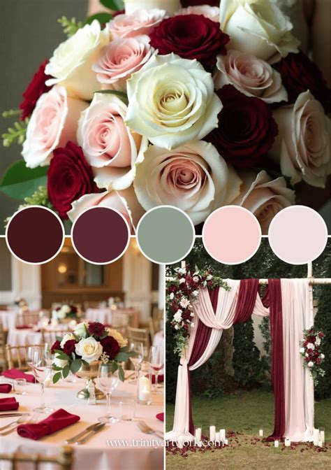 Blush And Burgundy A Timeless Palette For A Romantic Wedding