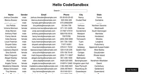 React Codesandbox