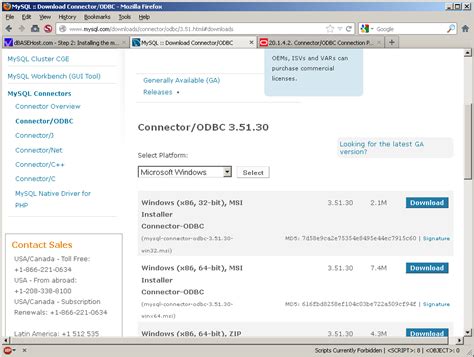 Step 2 Installing The Mysql Connector Odbc 3 51