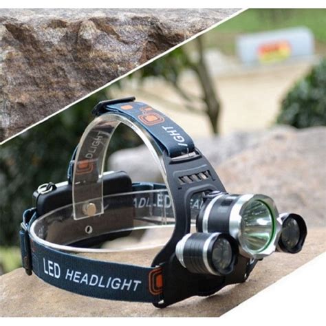 Lanterna De Cap 3 X Led Cree Xml T6 Frontala Cu Lupa 2x Acumulato