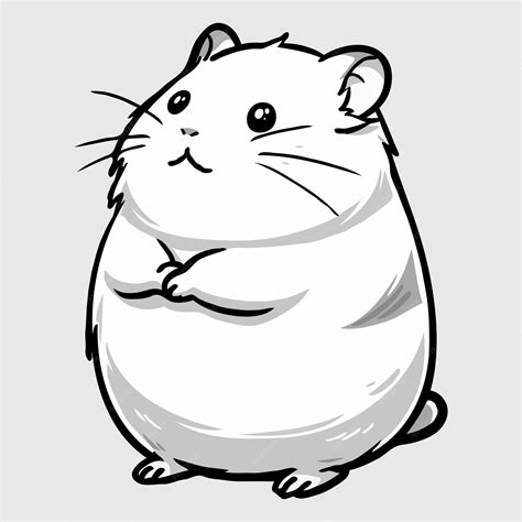 Drawing Hamster Sticker Vector Illustration Design Premium Ai