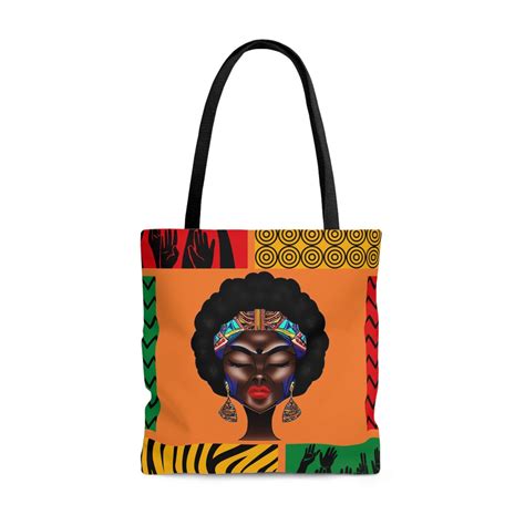 African American Woman Tote Bag Aop Etsy