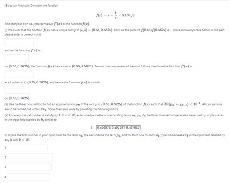 solved bisection method consider the function f t