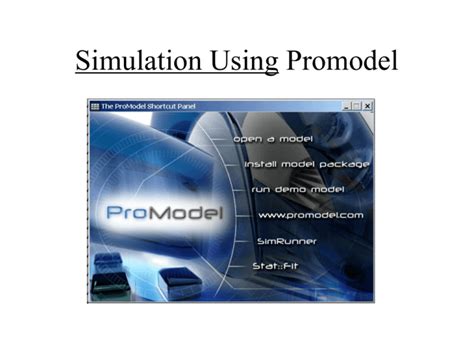 promodel simulation system modeling and analysis