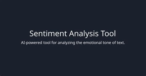 Sentiment Analysis Tool Nicheprowler