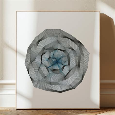 A3 Pen Plotting Generative Art Wall Art Ink On Paper Code Modern Art Line Drawing Rose