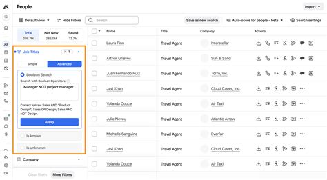 Search Job Titles With Boolean Operators Apollo