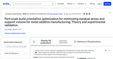 part scale build orientation optimization for minimizing residual