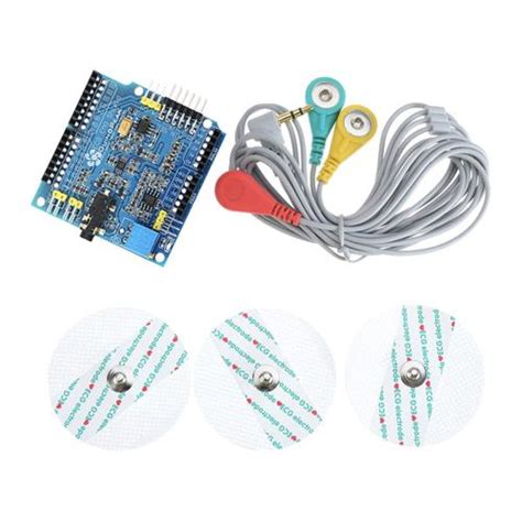 Jual Ecg Emg Ekg Shield For Arduino Cable And Electrodes Pad Sensor