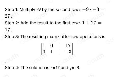 solved step 4 enter the coefficient for the row operations and the