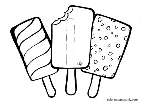 Summer Popsicles Coloring Pages Coloring Pages