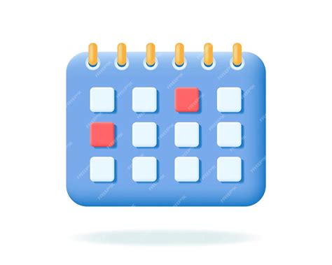 Premium Vector Calendar 3d Icon Day Month Year Time Concept Time Management Schedule