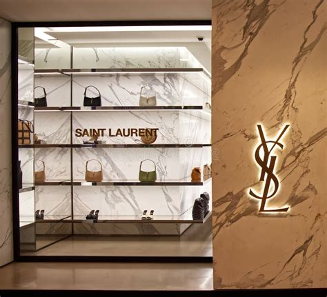 Saint Laurent Store Exterior In Galleria Cavour Famous Luxury Shopping