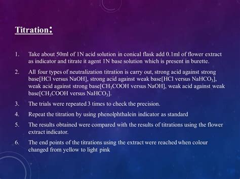 Natural Indicator Preparation Pdf Chemistry Science