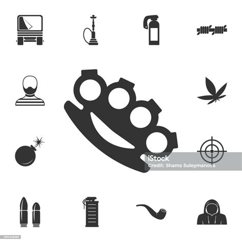 황동 주먹 아이콘입니다 간단한 요소 그림입니다 황동 주먹 범죄 컬렉션 집합에서 기호 디자인입니다 웹 및 모바일 사용할 수 있습니다 강철에 대한 스톡 벡터 아트 및 기타