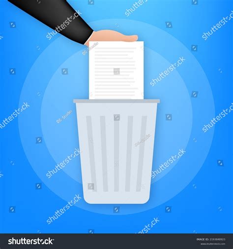 Process Delete File Paper Remove Document Stock Vector Royalty Free