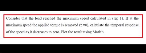 Motor Load System Load Driven By DC Motor Motion Chegg