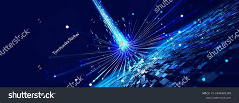 Futuristic Data Stream 3d Illustration Data Stock Illustration 2144688349 Shutterstock