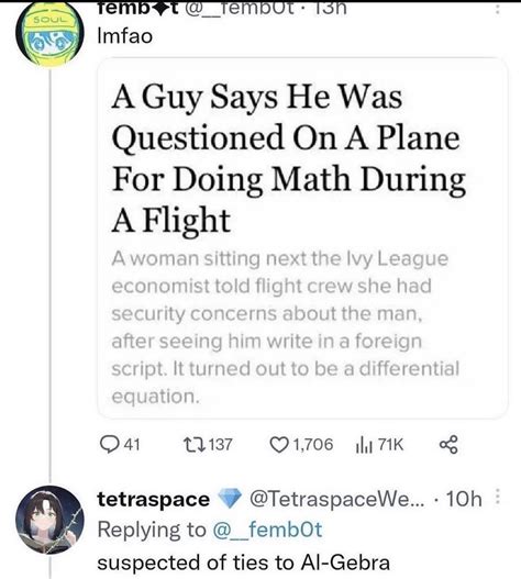 Oh No Hes Doing Maths Rmathmemes