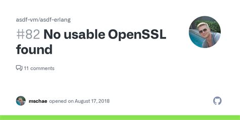 No Usable Openssl Found · Issue 82 · Asdf Vmasdf Erlang · Github