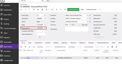 Adding Standard Value For Requested Date In Sales Order Community