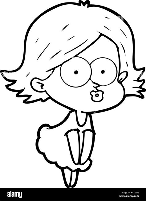 Cartoon Girl Pouting Stock Vector Image And Art Alamy
