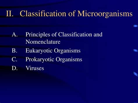 Ppt Ii Classification Of Microorganisms Powerpoint Presentation