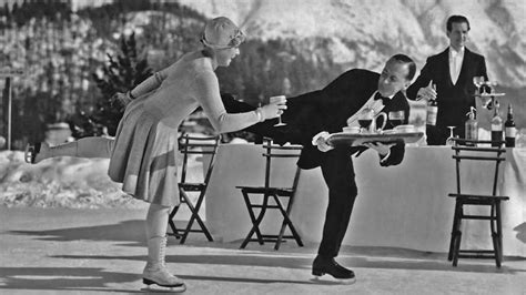 Figure The Incredible Ice Skating Waiters Of Switzerland In The 1920s