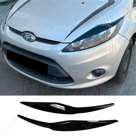 For Ford Fiesta Mk6 Mk65 2008 2017 Front Headlight Eyebrow Eyelids