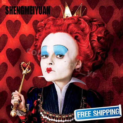 Alice no País Das Maravilhas Rainha Vermelha Peruca SHENGMEIYUAN Filme Cor Da Menina das