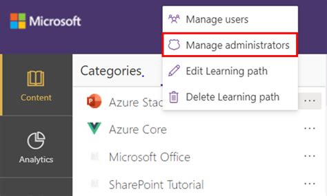 학습 경로에 대한 관리자 추가 microsoft learn