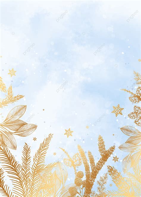 식물 금색 나뭇잎 무늬 수채화 배경 식물 수채화 배경 배경 일러스트 및 사진 무료 다운로드 Pngtree